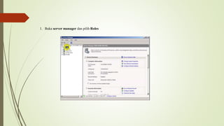 Lab 1.5 Cara Membuat Web Server Pada Windows Server | PPTX