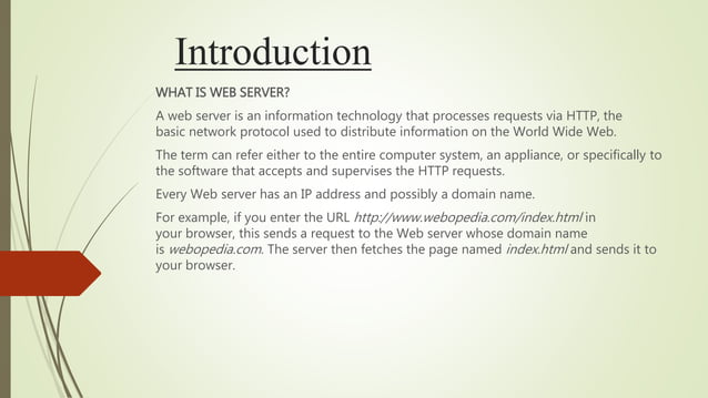 Web server | PPTX