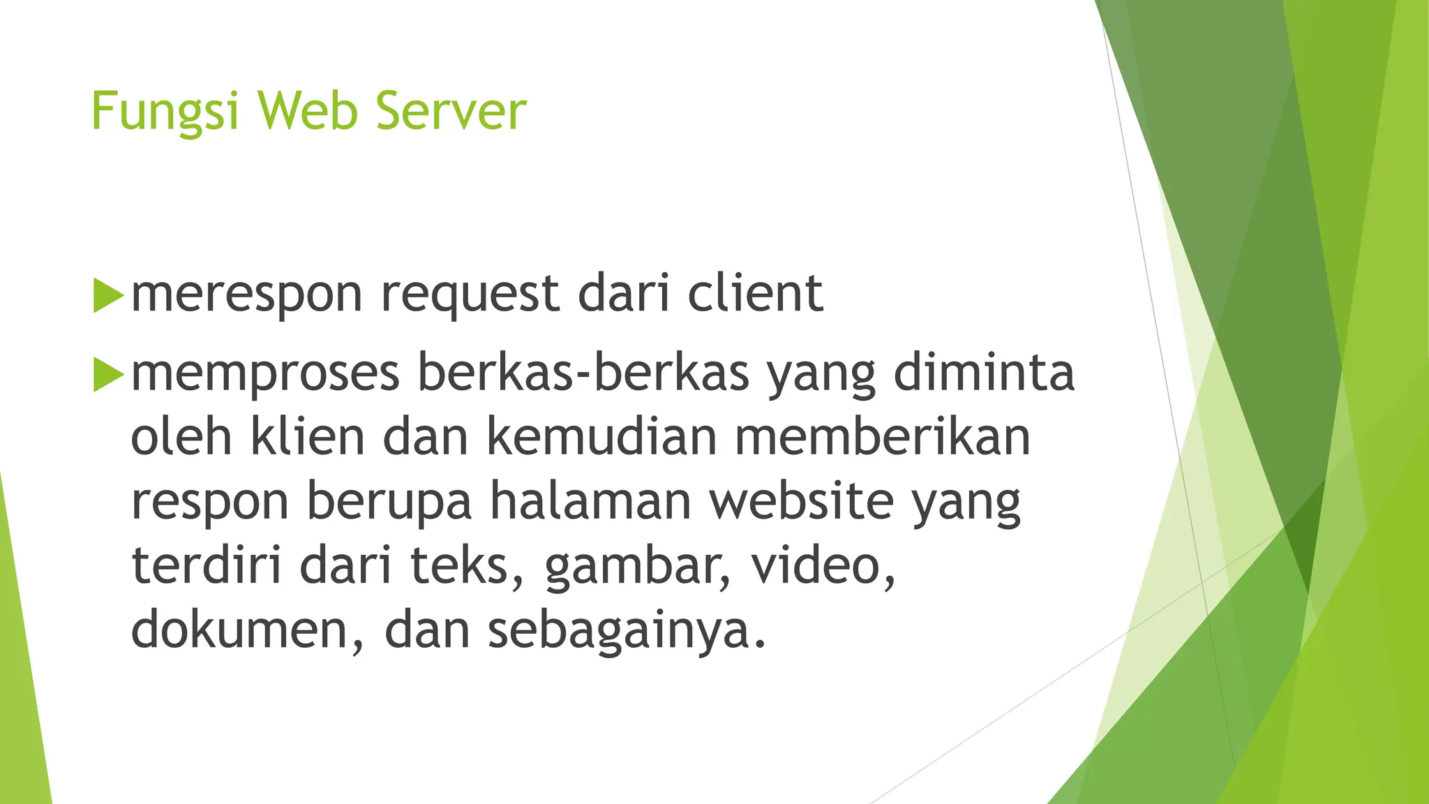 WEB SERVER Pelajaran Administrasi Sistem Jaringan | PPTX