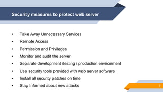 Security Measure to Protect Web Server | PPTX