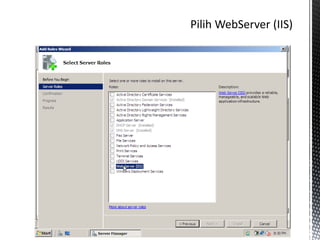 Konfigurasi Web Server pada Windows Server 2008 | PPTX