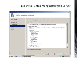 Konfigurasi Web Server pada Windows Server 2008 | PPTX