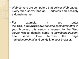 Web server hardware and software | PPTX