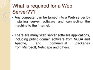 Web server hardware and software | PPTX