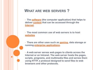 Web servers | PPTX