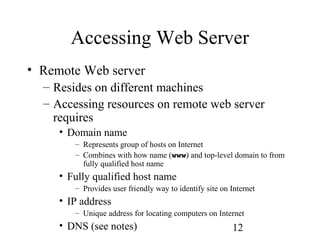 Web servers (l6) | PPT