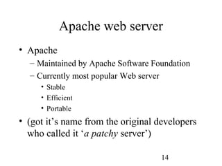 Web servers (l6) | PPT