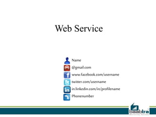 Web Service | PPT
