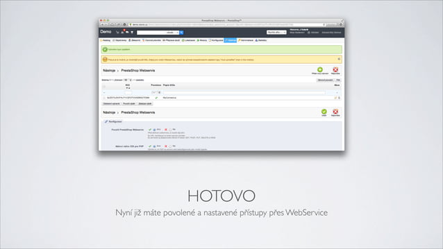 Povolujeme WebService Prestashop | PPT