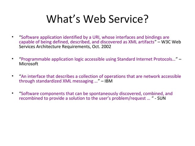 Web service architecture | PPT