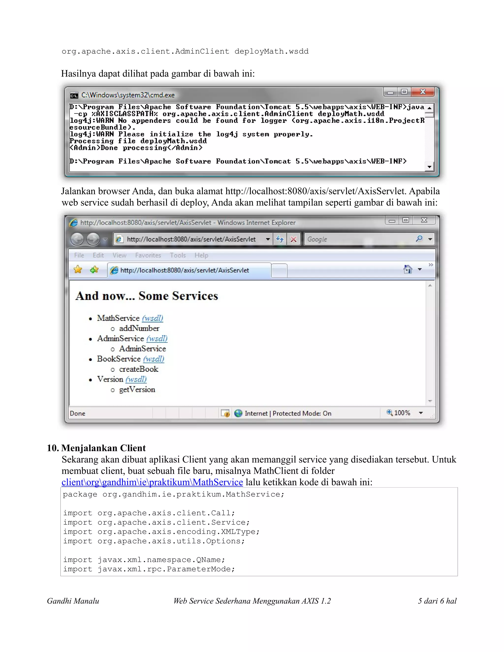 Web Service Menggunakan Axis | PDF