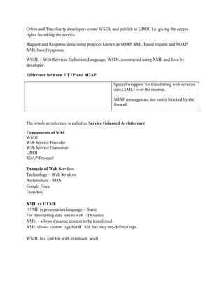 Web services SOAP Notes | DOCX