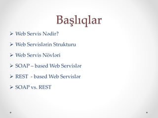 Java Web Servislər | PPTX