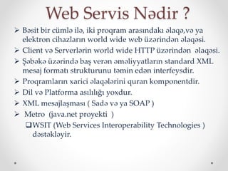 Java Web Servislər | PPTX