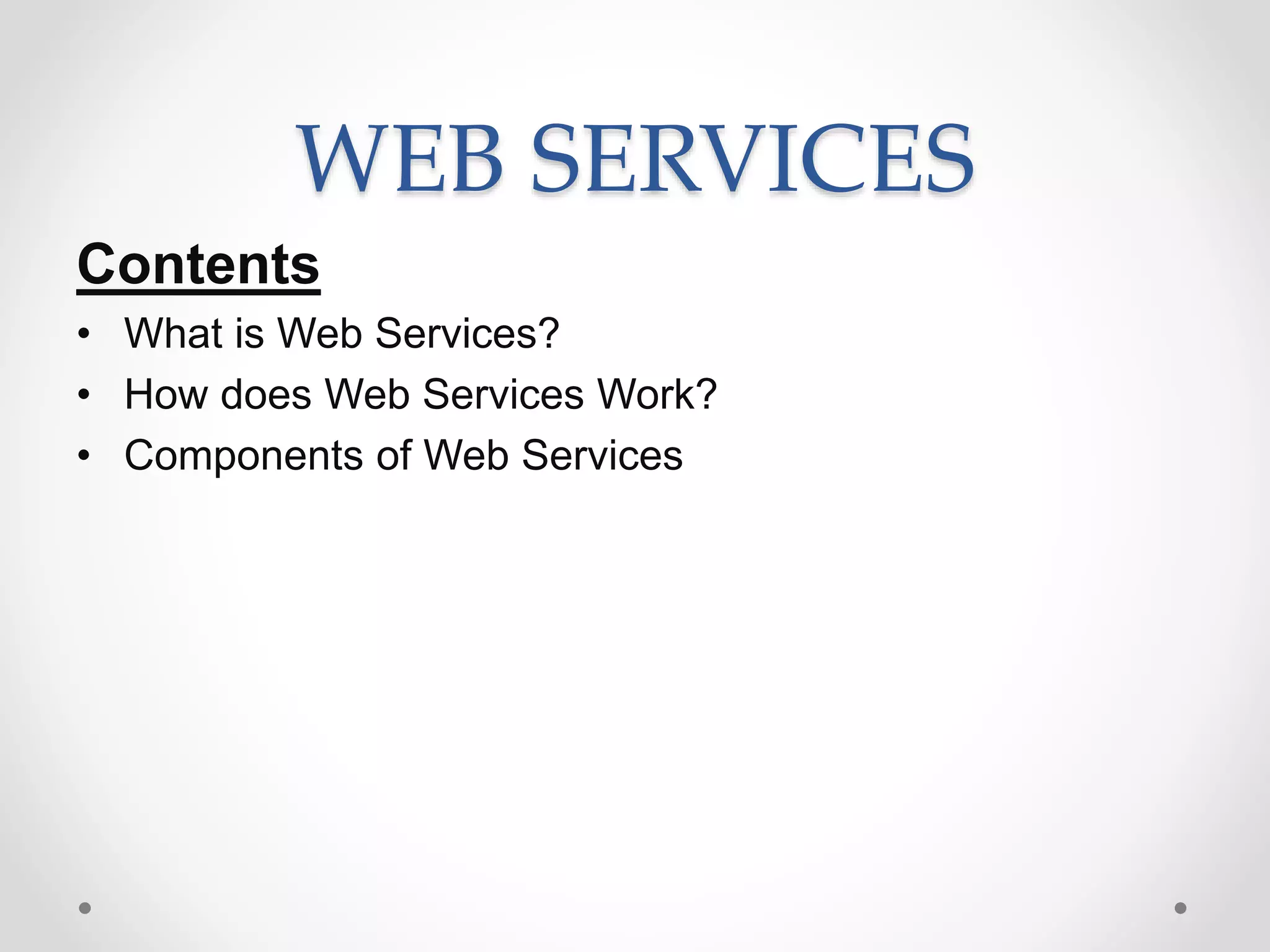 Web services | PPT