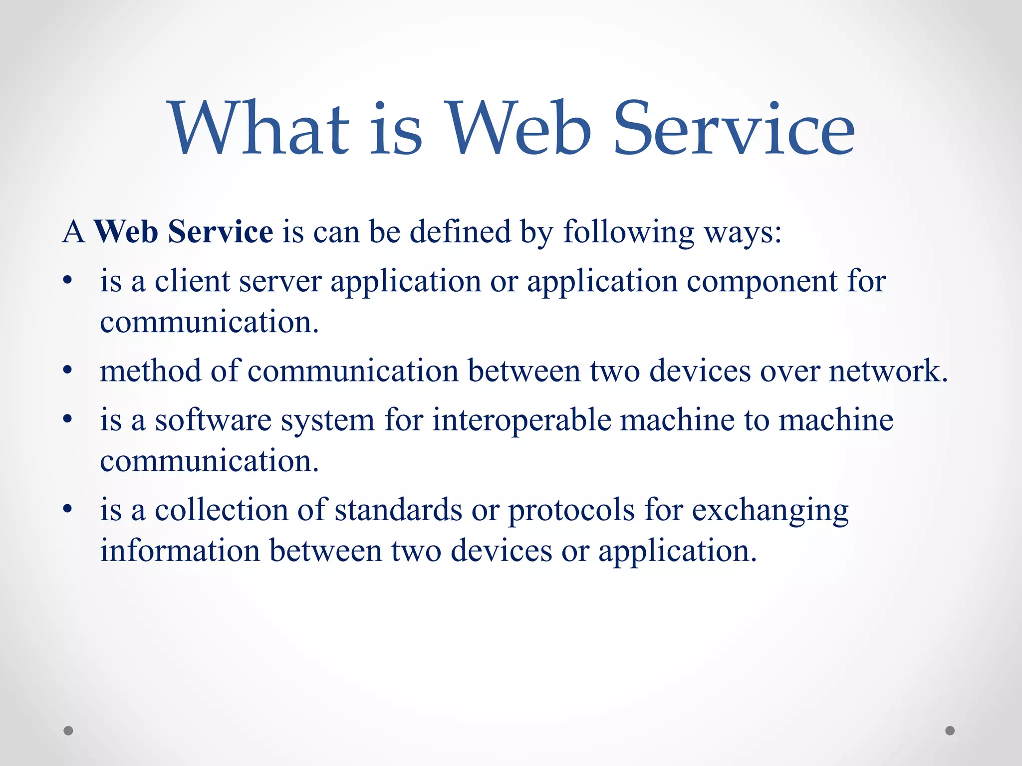 Web services | PPTX | Internet | Computing