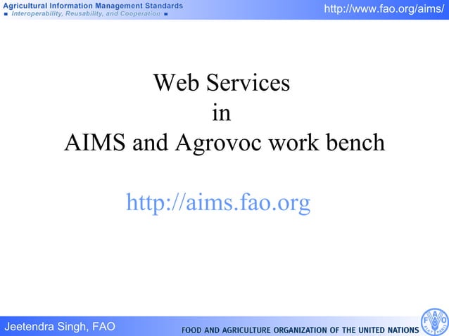 Web Services on AIMS (FAO) | PPT