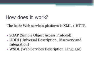 Web services concepts, protocols and development | PPT