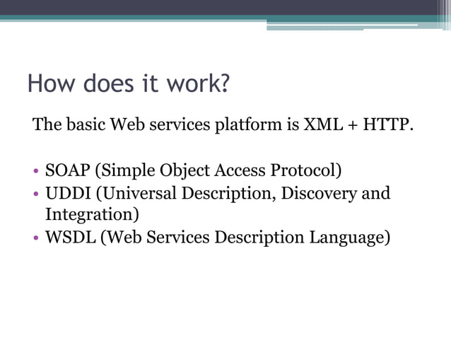 Web services concepts, protocols and development | PPT