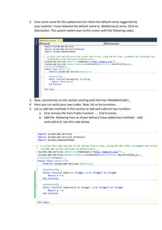 Web services in asp.net