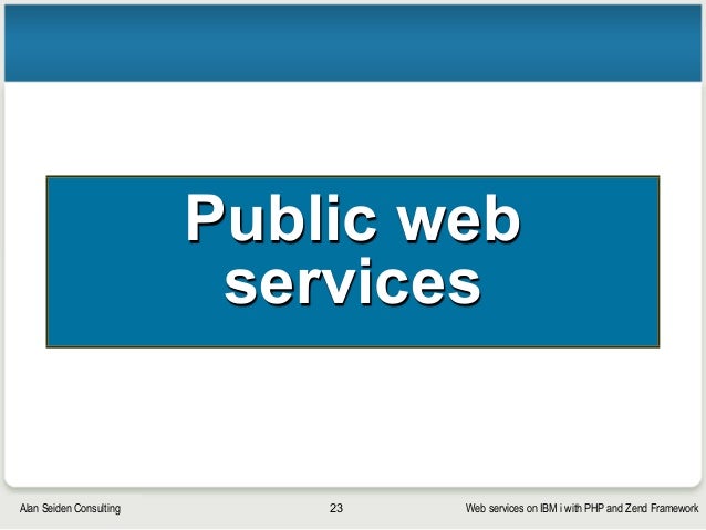 Web services on IBM i with PHP and Zend Framework
