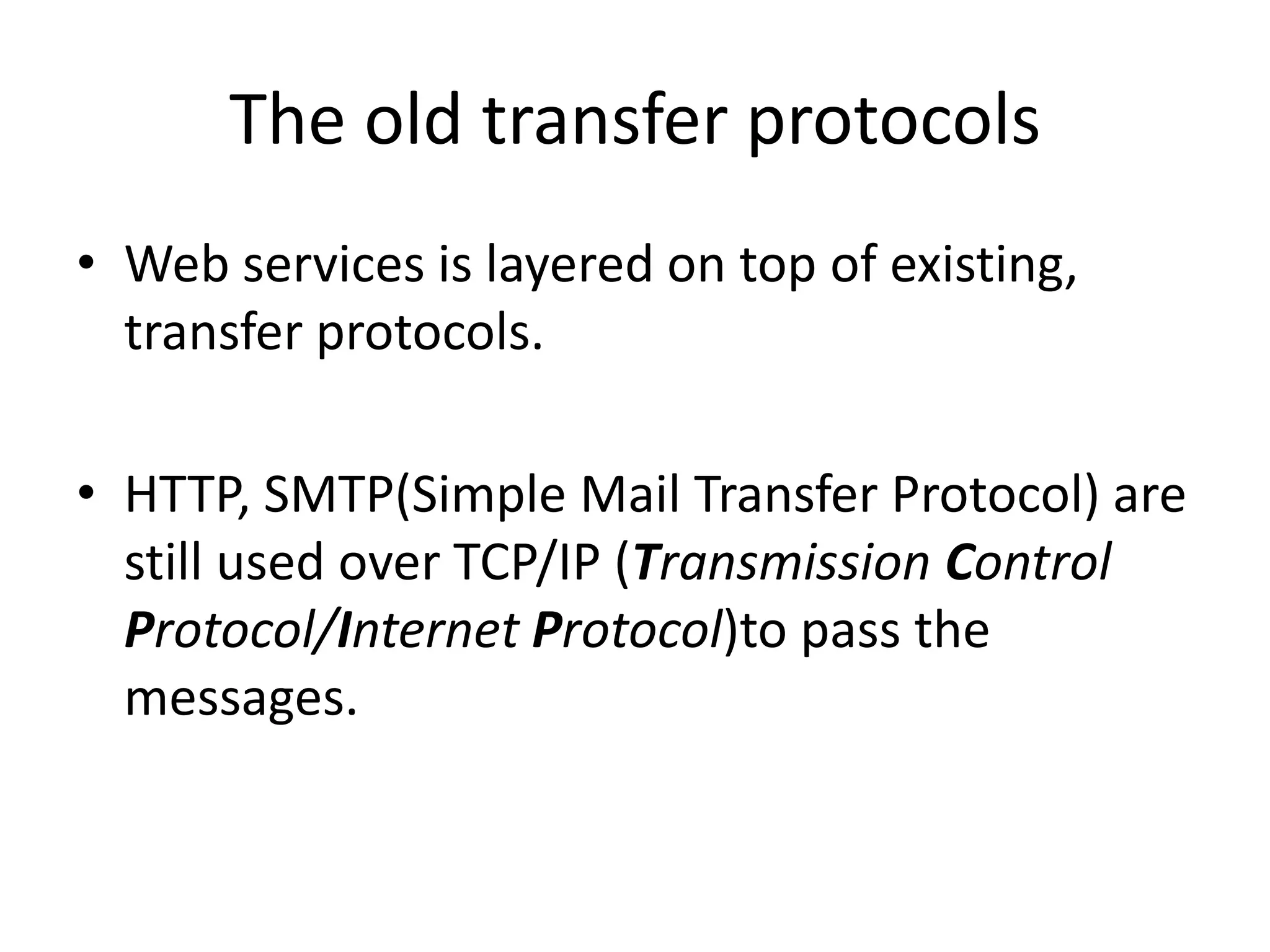 Web services protocols | PPTX