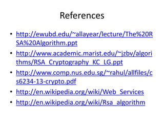 Using RSA Algorithm in Web Services | PPT