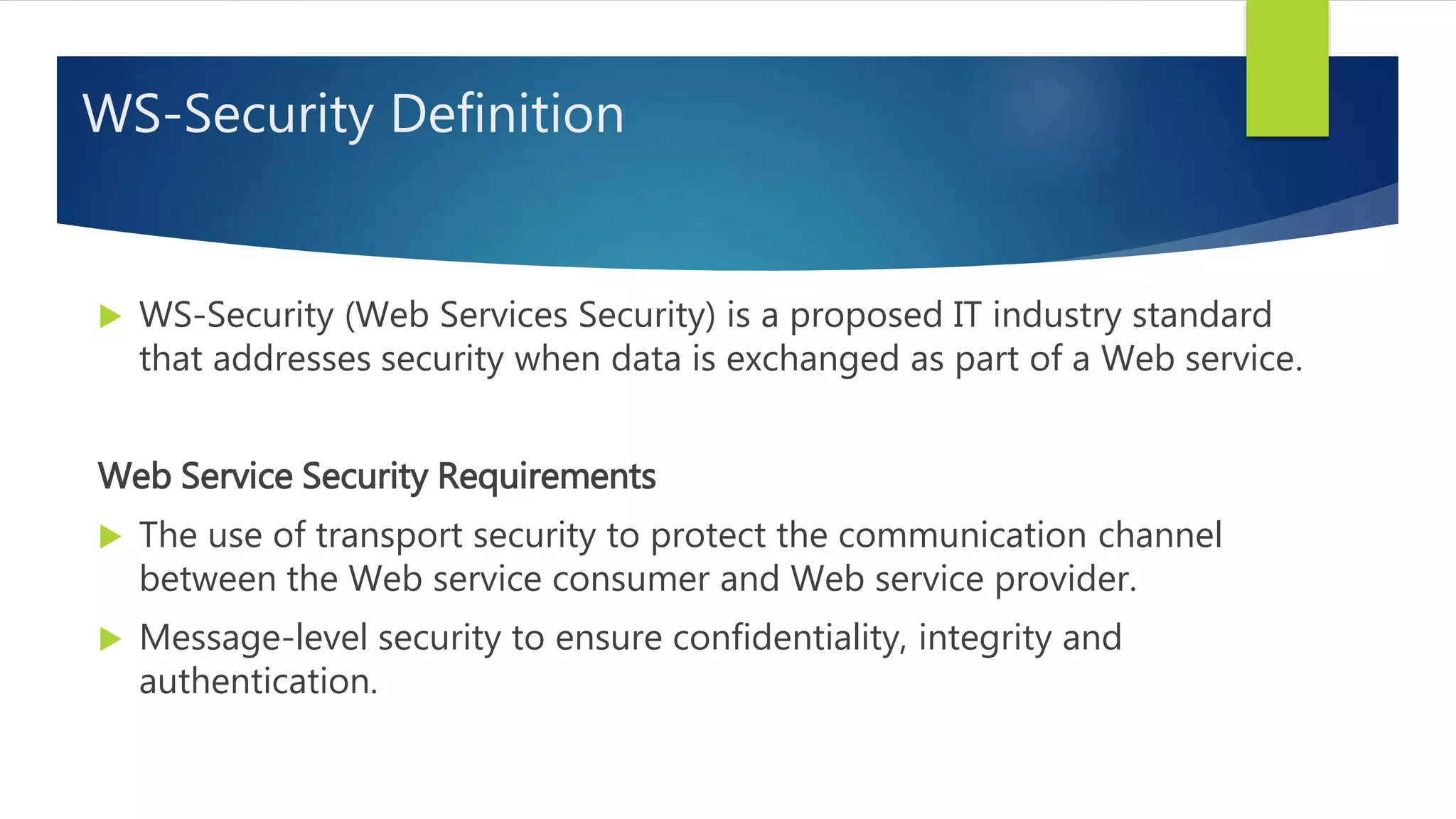 Web services security | PPTX