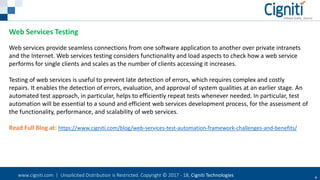 Web services test automation framework, challenges & benefits | PPT