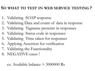 Webservices Testing PPT.pdf | Web Development | Internet