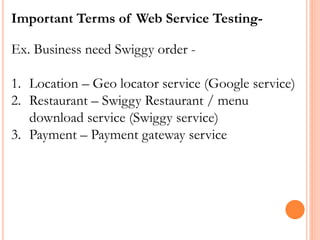 Webservices Testing PPT.pdf | Web Development | Internet