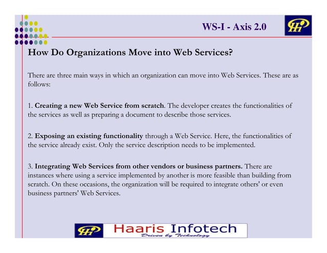 Webservice study material axis2 | PPT