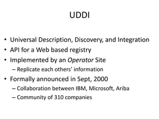 Web services uddi | PPTX