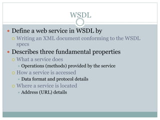 WSDL Services | PPTX | Web Development | Internet