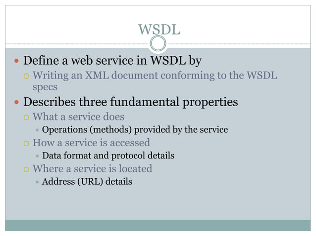 WSDL Services | PPTX | Web Development | Internet