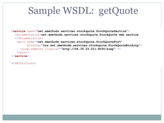 WSDL Services | PPTX | Web Development | Internet