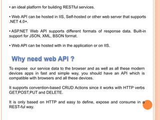 Web service, wcf, web api | PPTX | Web Development | Internet
