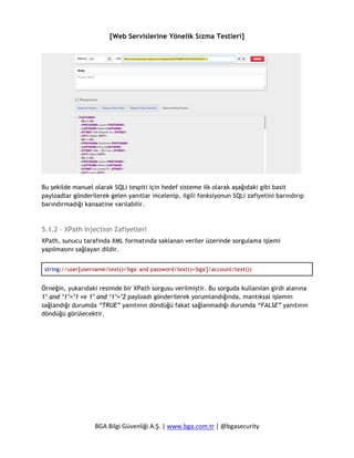 Web Servislerine Yönelik Sızma Testleri | PDF