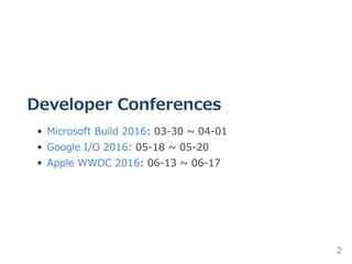 Web sessions in Developer Conferences | PDF