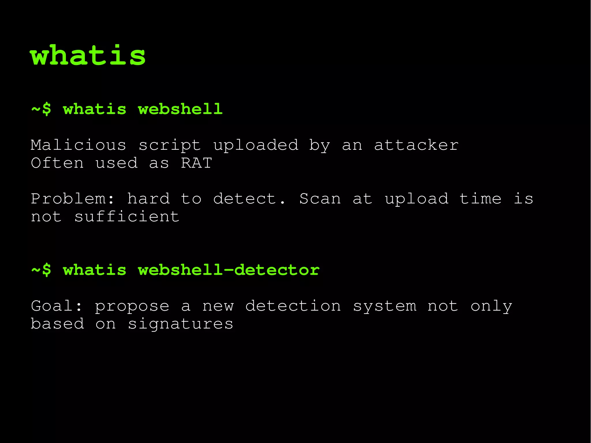 Web shell detector | PDF