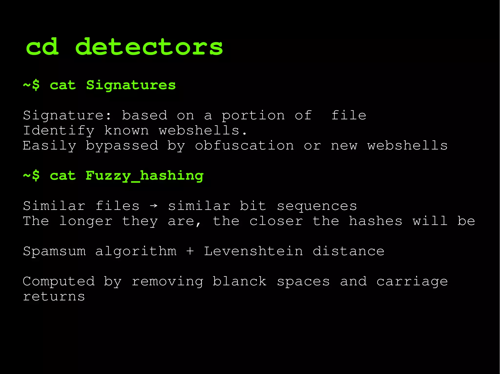 Web Shell Detector Ppt