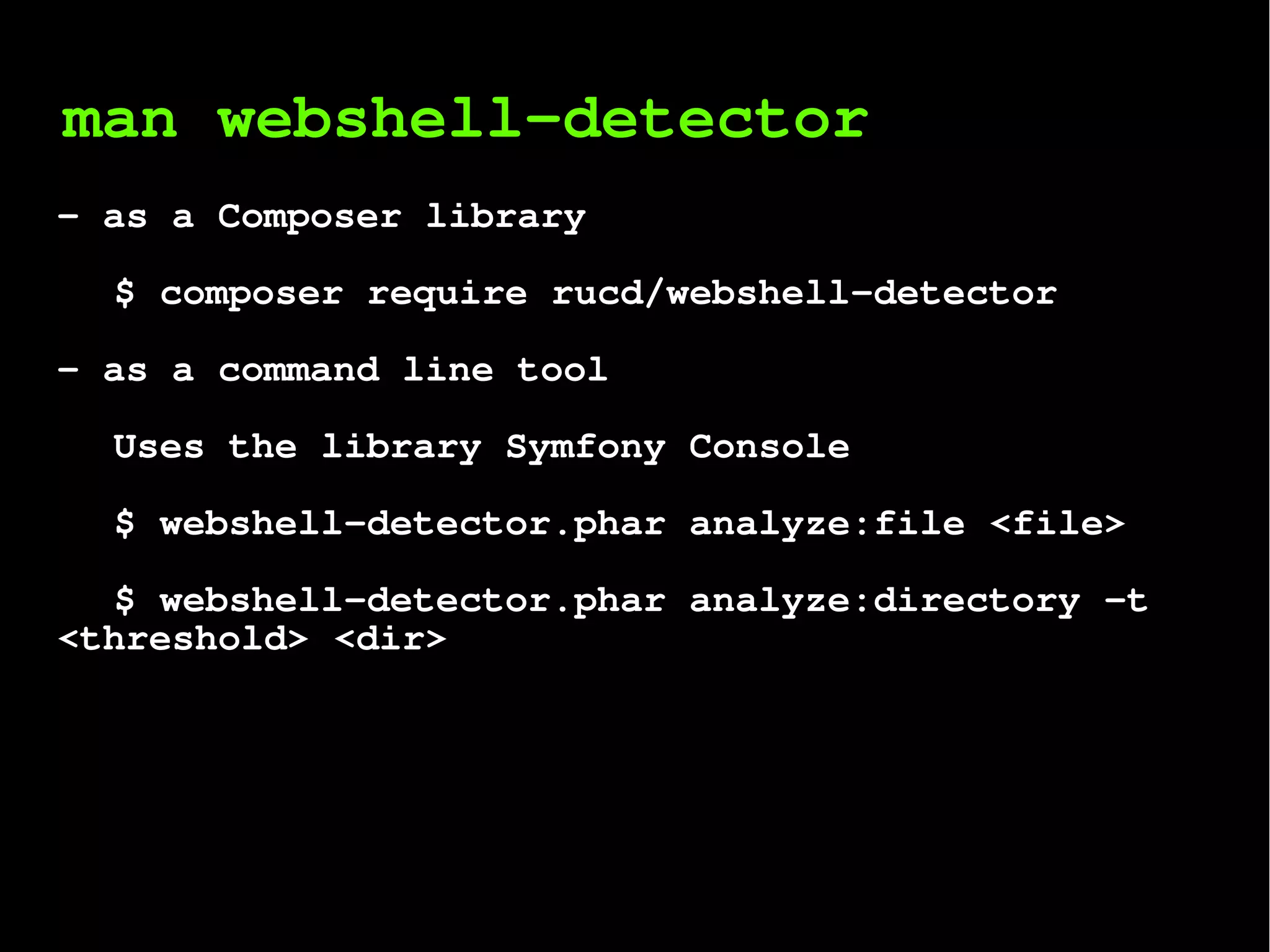 Web shell detector | PDF