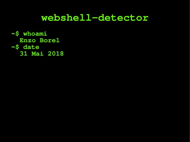 Web shell detector | PDF