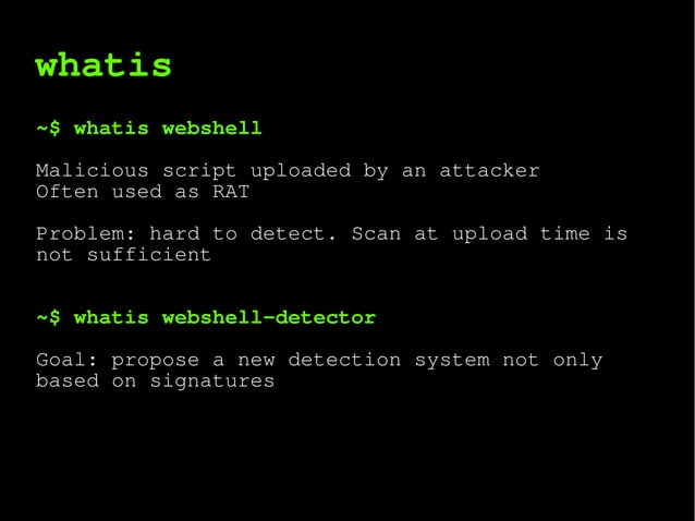 Web shell detector | PDF