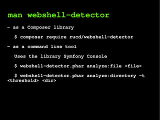 Web shell detector | PDF