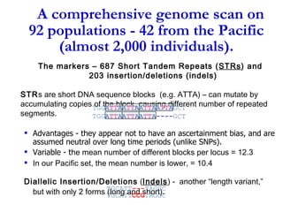 STRs | PPT | Genetics | Science