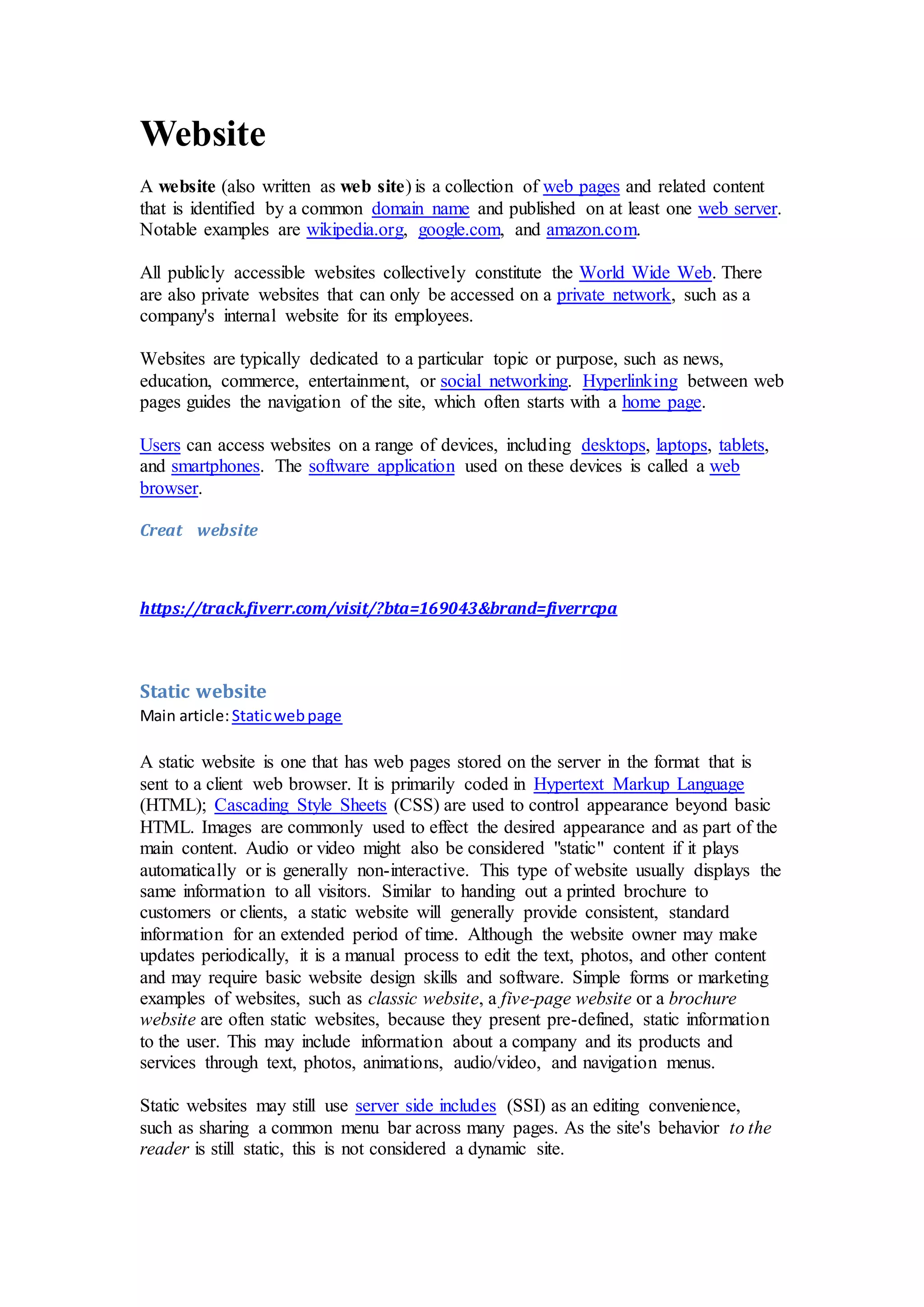 Website creat website | PDF