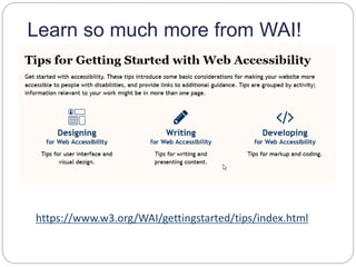 Making Websites Accessible to People with Disabilities | PPTX