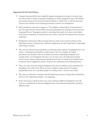 Website arizona v. us summary (1) | PDF