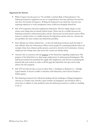 Website arizona v. us summary (1) | PDF
